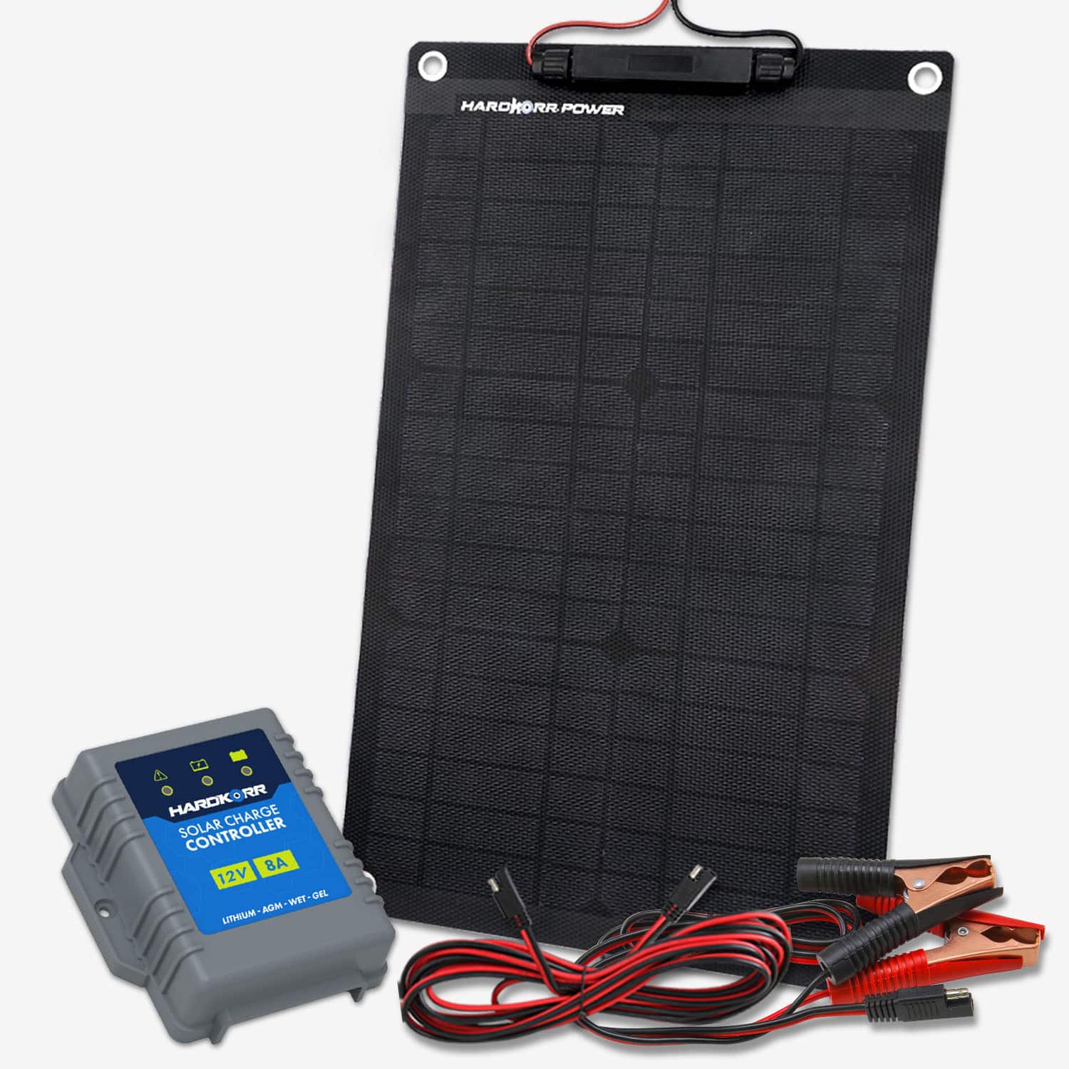15w Trickle Charger Solar Panel with Crocskin (12v) – HARDKORR