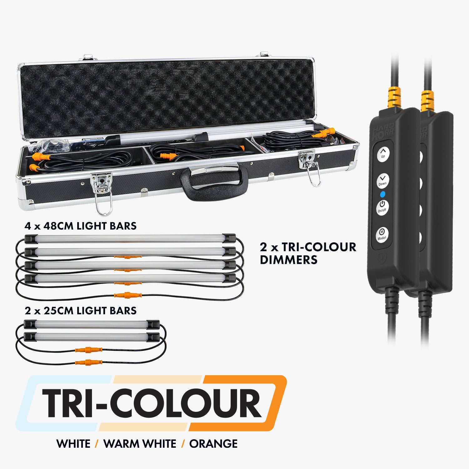 6 Bar Tri-Colour LED Camp Light Kit – HARDKORR